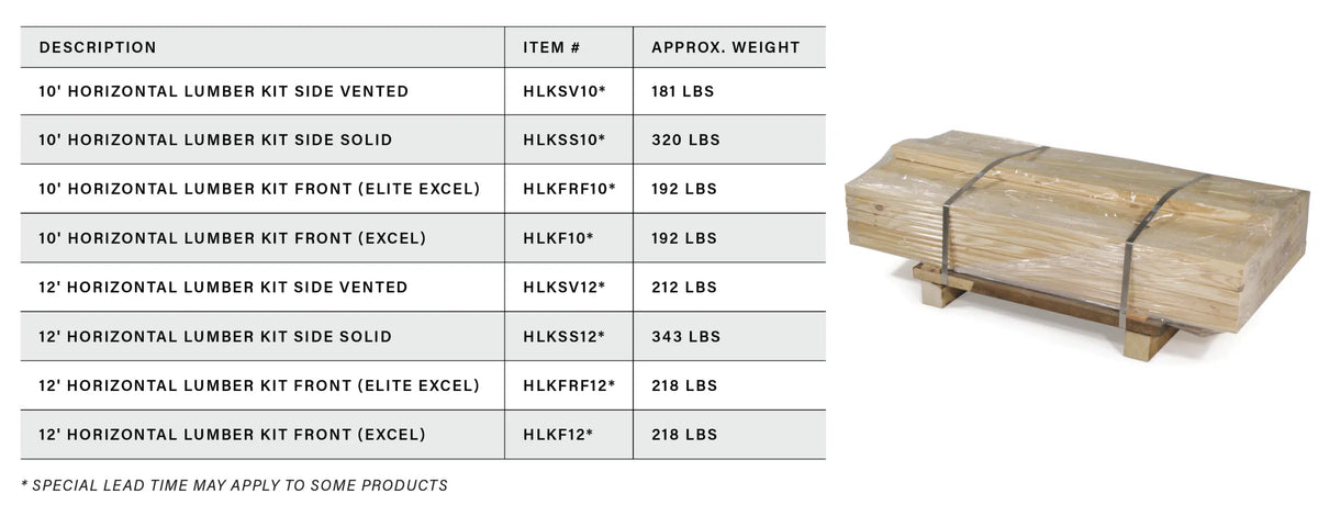 Excel / Elite Excel Lumber Kits – Graham's Hay Sales
